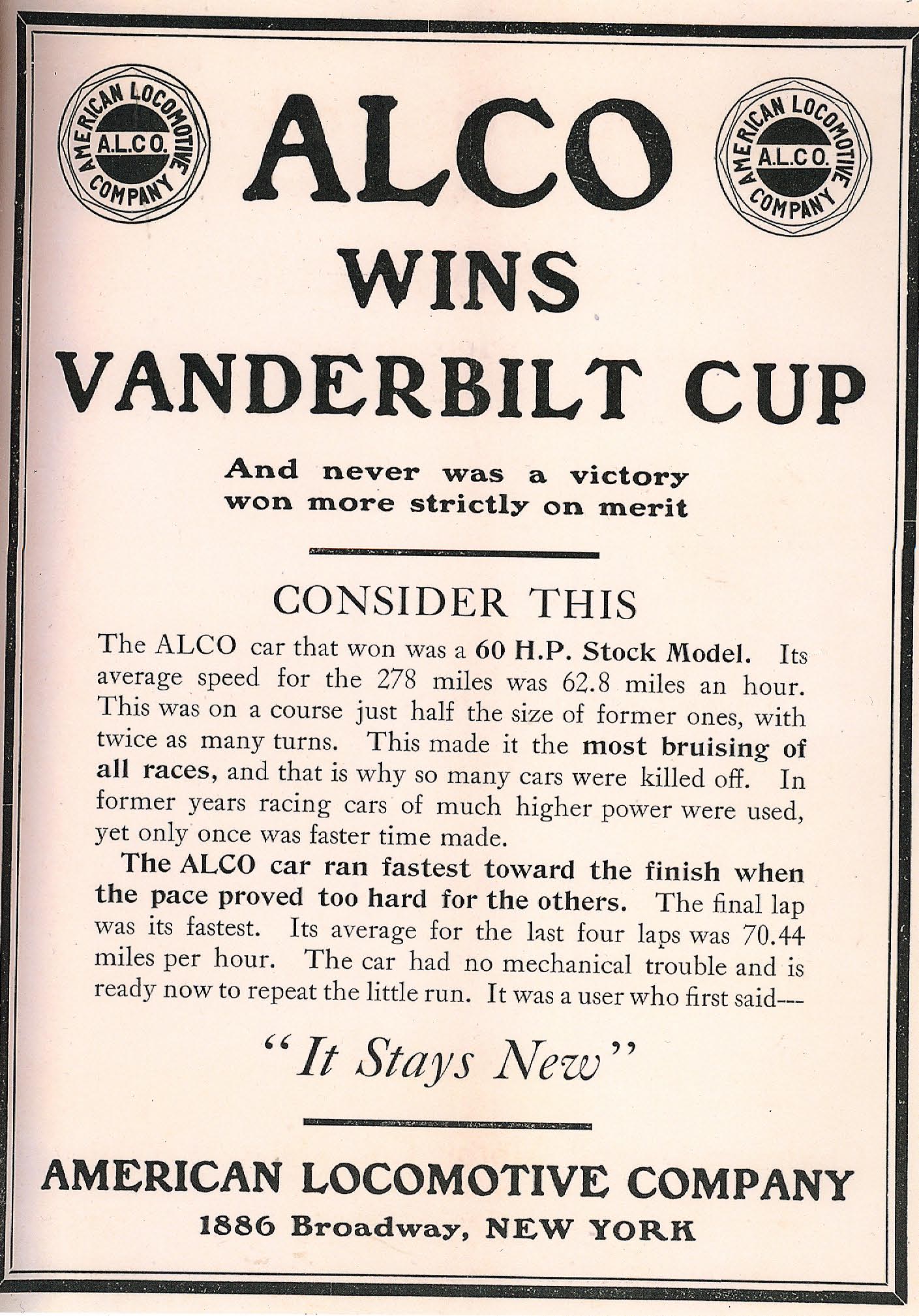 Vanderbilt Cup Races - Blog - Vintage Automobile Ad Series #1: American ...